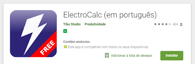 Aplicativo ElectroCalc FREE - Ensinando Elétrica | Dicas e Ensinamentos