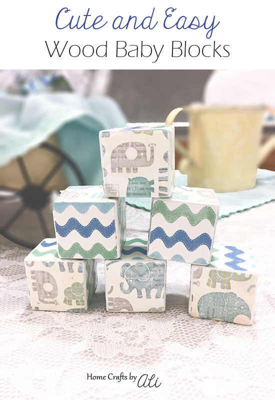 Cute and Easy Wood Baby Blocks - Home Crafts by Ali