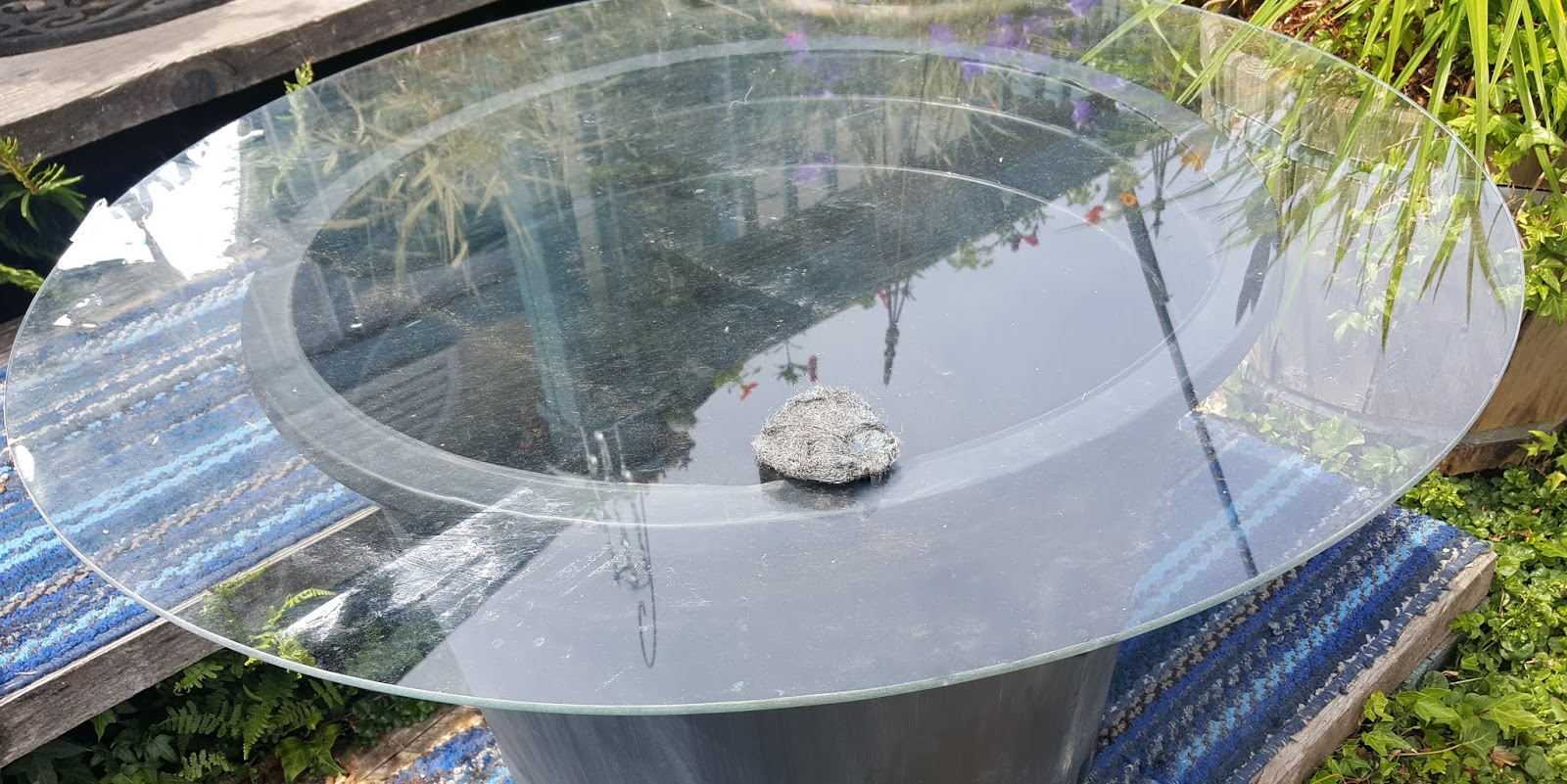 Make The Best of Things: Pretty Faux Wood Grain Glass Table Top? Yes ...