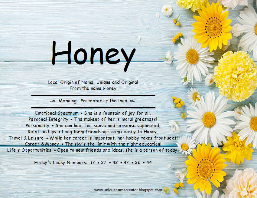 Honey Unique Name Creator honey-unique-name-creator