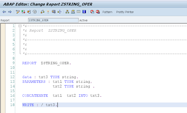 Sap Tech Concatenate