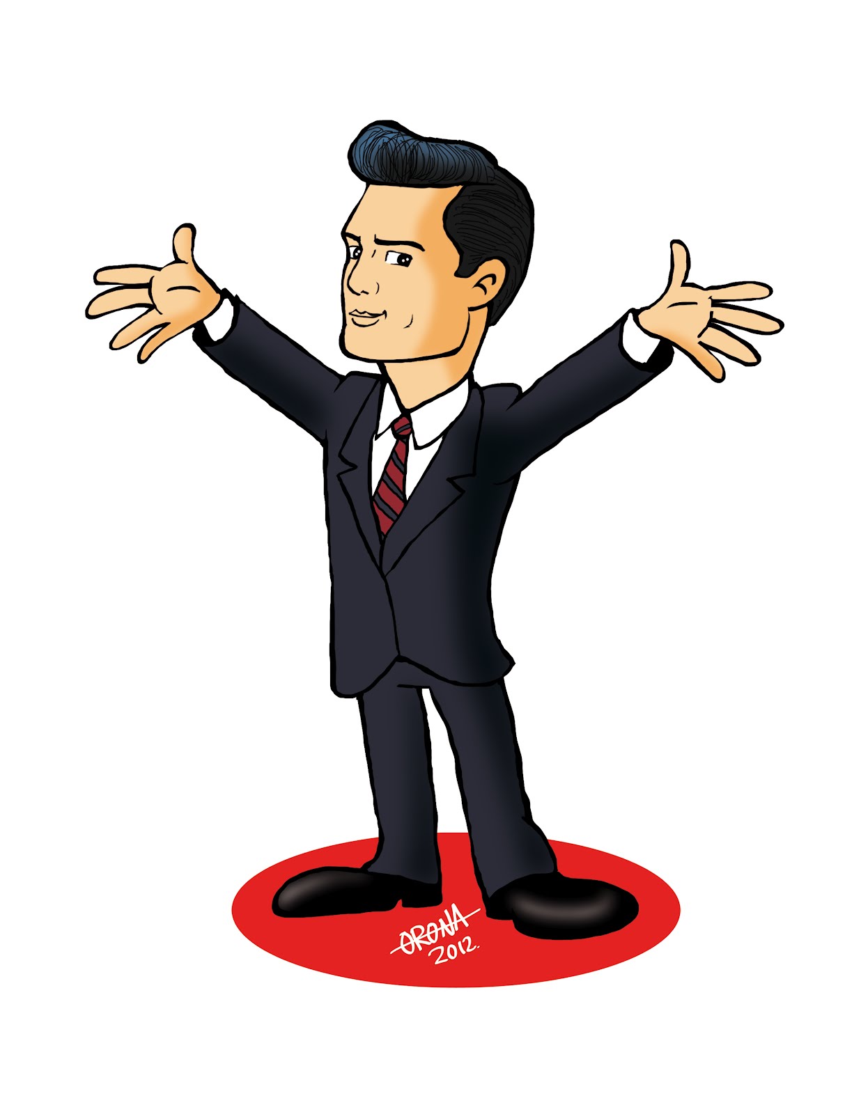 Ilustraciones, monos y dibujos: Caricatura de Enrique Peña Nieto.