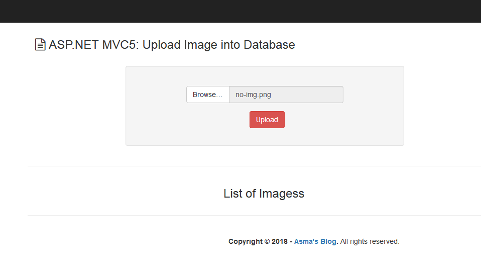 ASP.NET MVC5: Upload Image/File into Database - Asma's Blog
