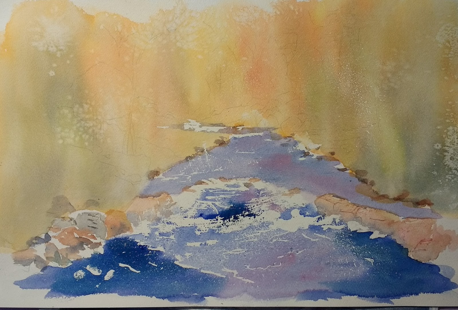 Chris Campbell Watercolors: Painting Rushing Water