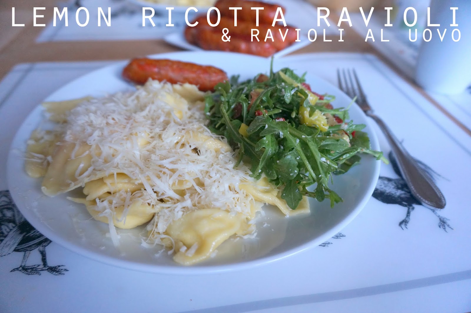 Lemon Ricotta Ravioli & Raviolo Al Uovo