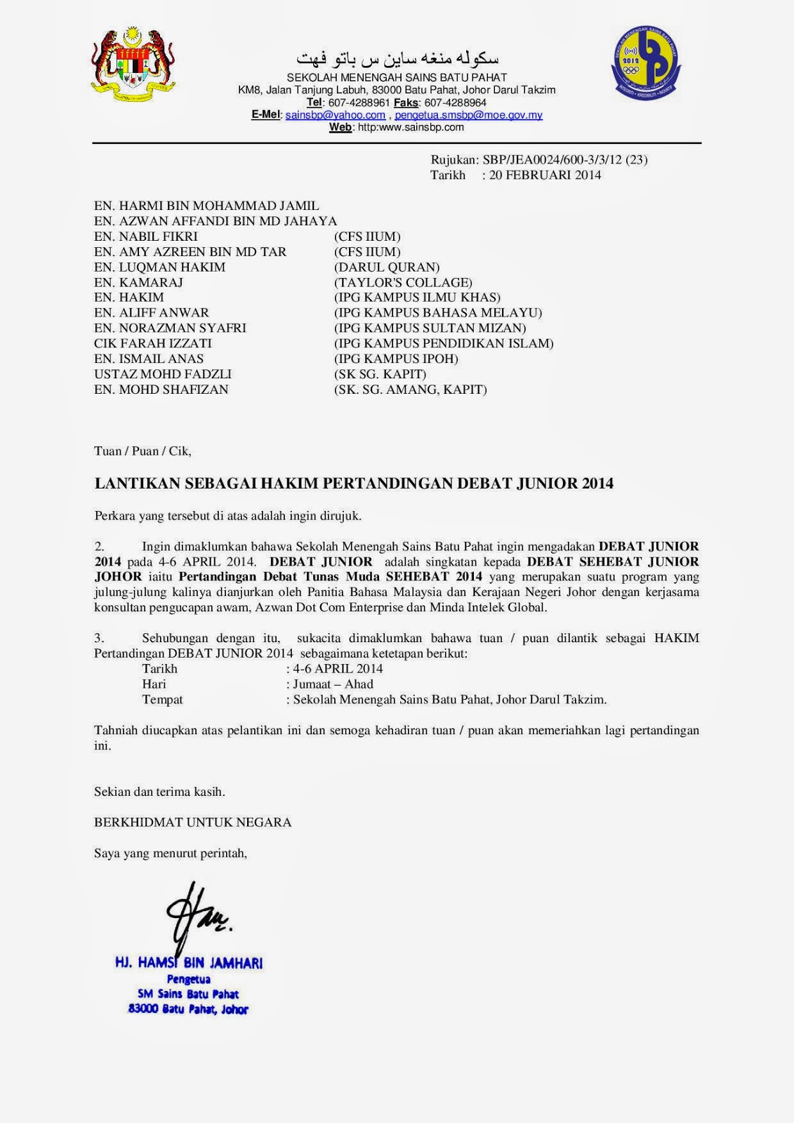 Yuk Lihat 8+ Contoh Surat Jemputan Speaker Paling Lengkap - Ppt Surat Dinas