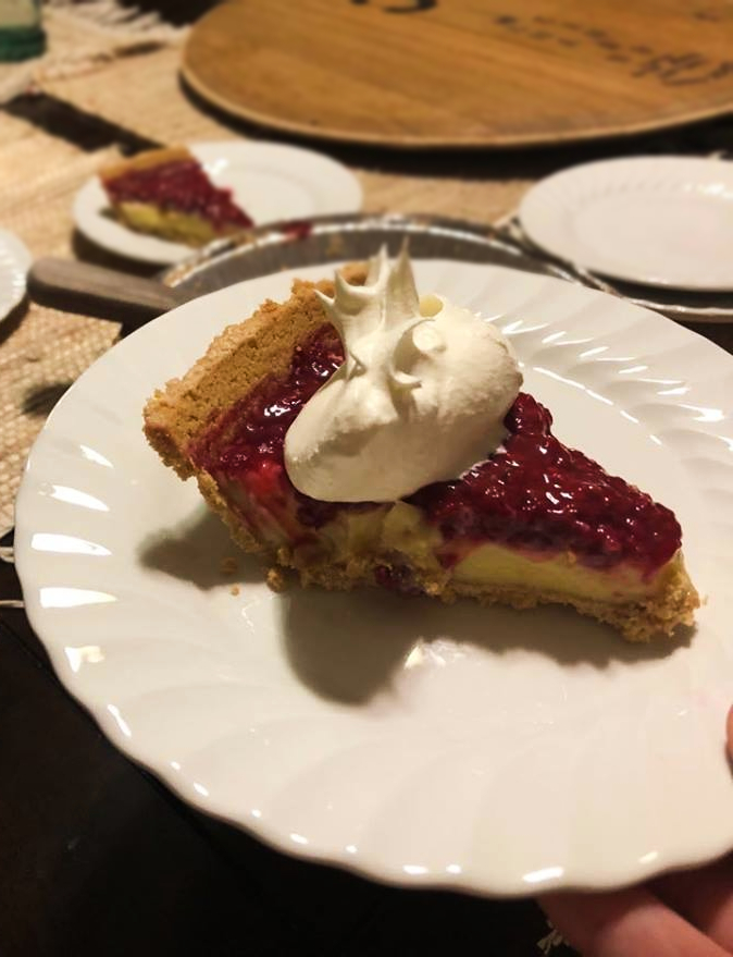 A Cup of Tea with Kelsey : Raspberry Topped Lemon Pie
