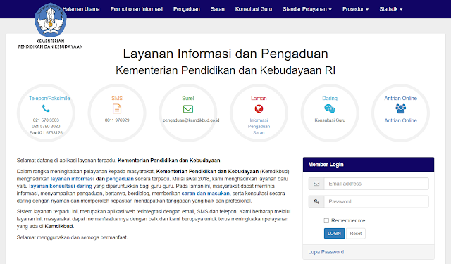 Layanan Informasi dan Pengaduan Kementerian Pendidikan dan Kebudayaan ...