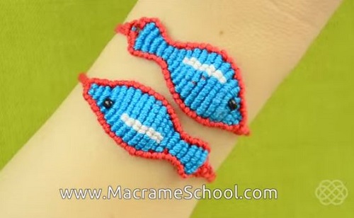 An Adorable Macrame Fish Bracelet Tutorial / The Beading Gem