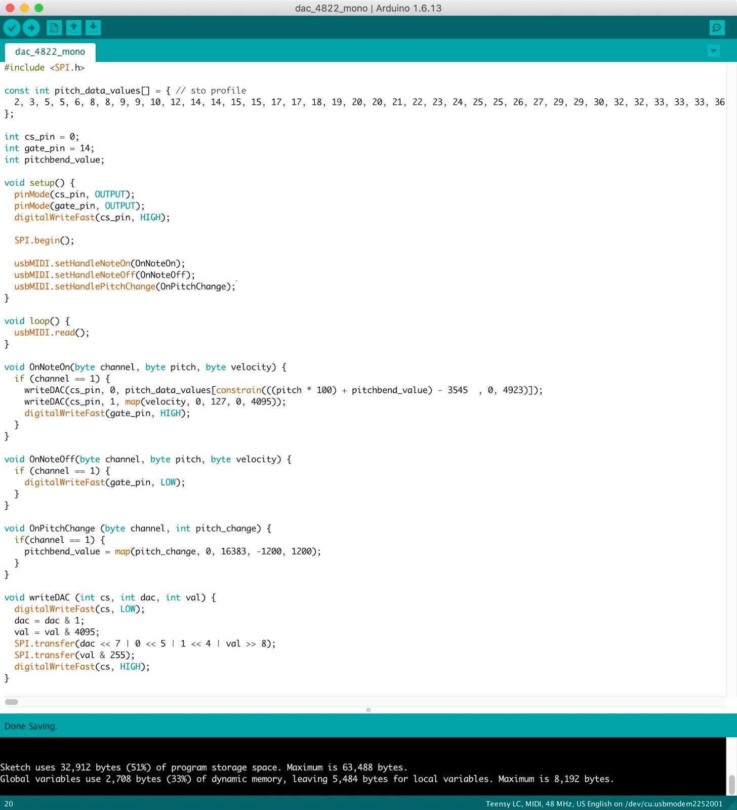 little-scale: On Generating a Pitch Lookup Table for a DAC