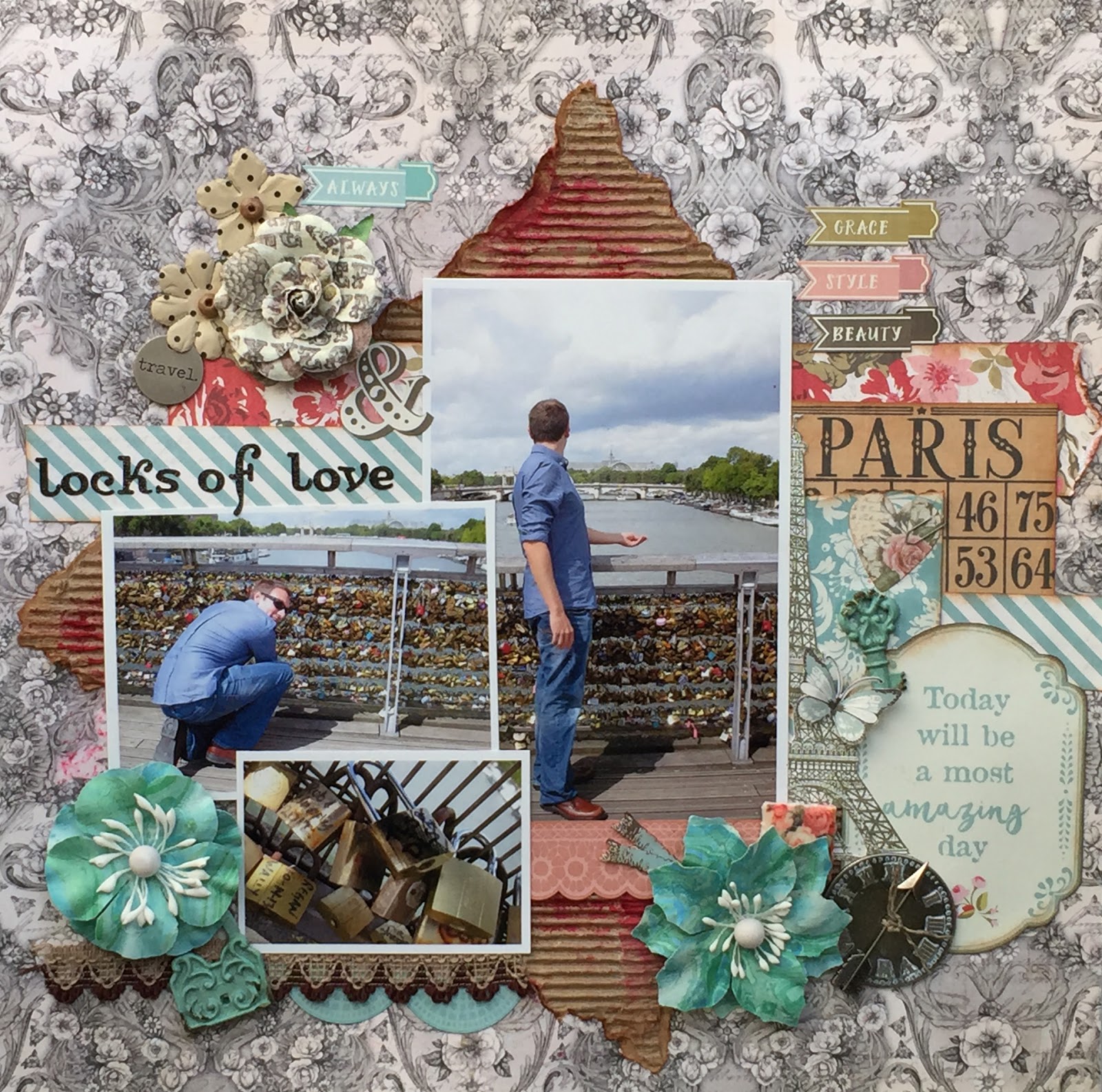 Designing a Scrapbook Layout...When Is It Too Much?
