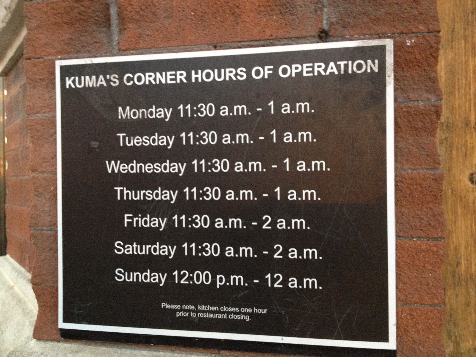 Eat with Grace: Kuma's Corner