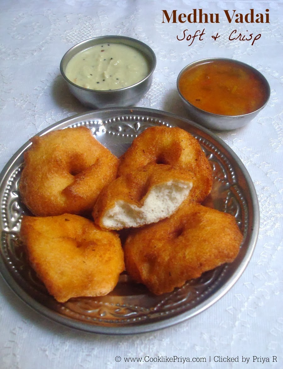 Cook like Priya: Medhu Vadai Recipe | Medu Vada Recipe | Ulunthu Vadai ...