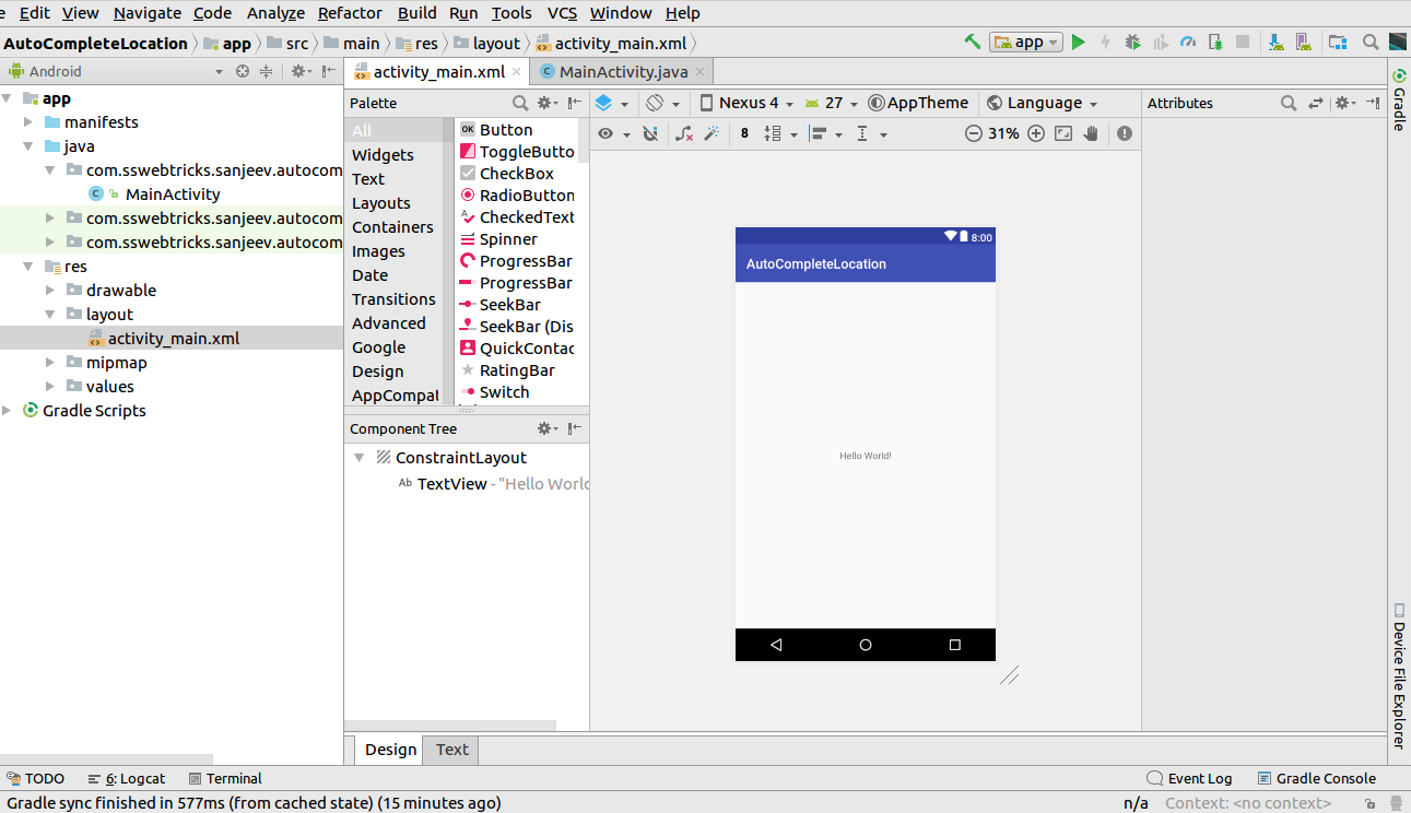 Android Autocomplete Location Search - Supercoders | Web Development and Design | Tutorial for ...
