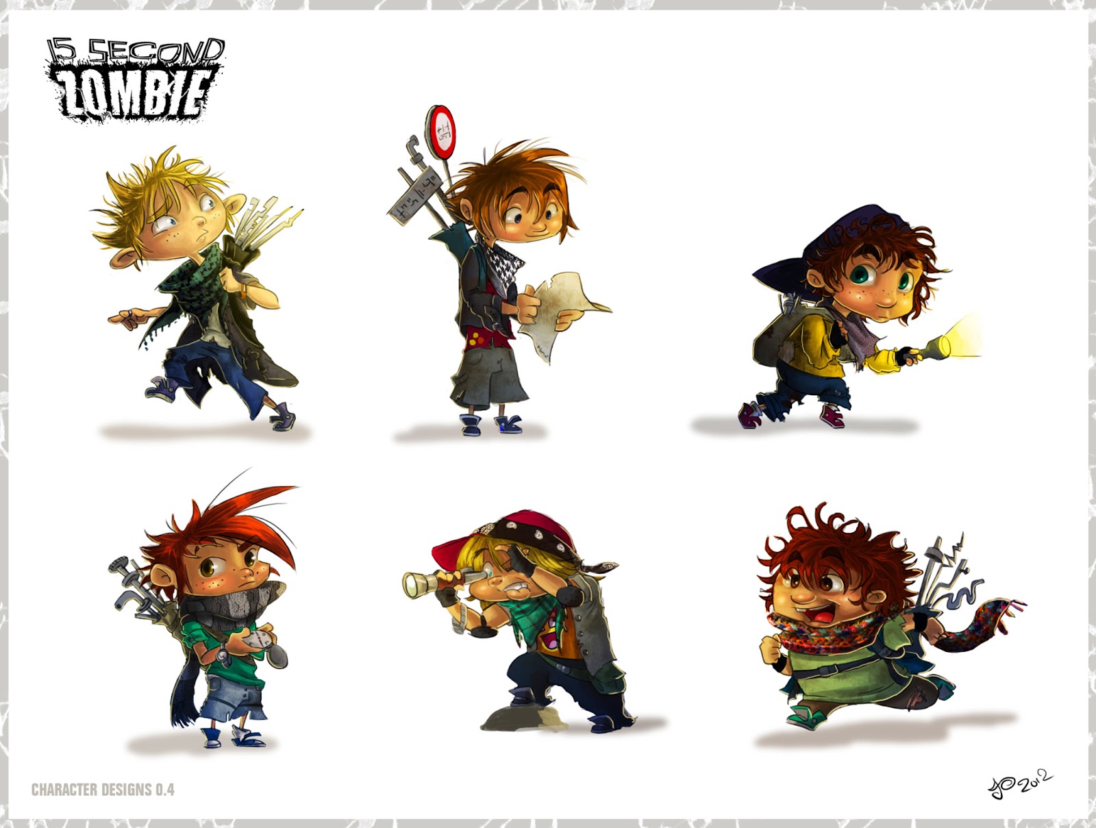 15 Second Zombie: First Character Designs