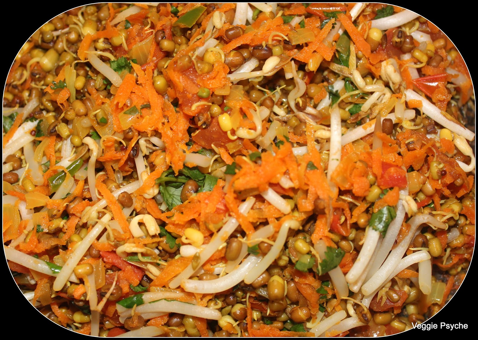 Veggie Psyche: Mung sprouts usal (Molaka Pesalu)