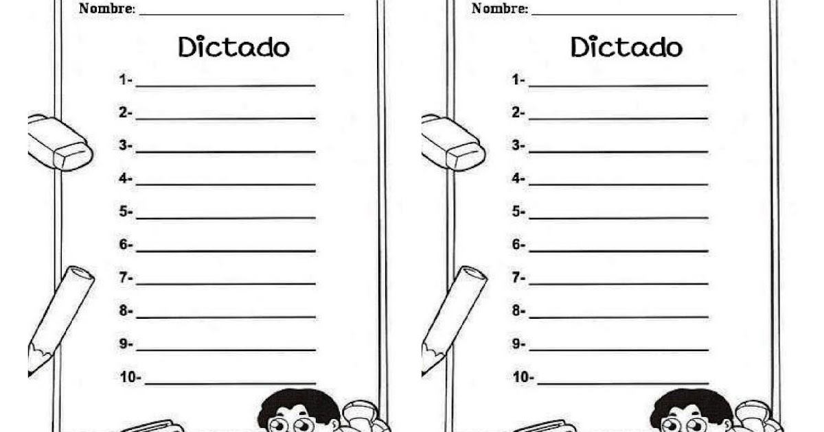 Fichas de Primaria: Hojas de dictados