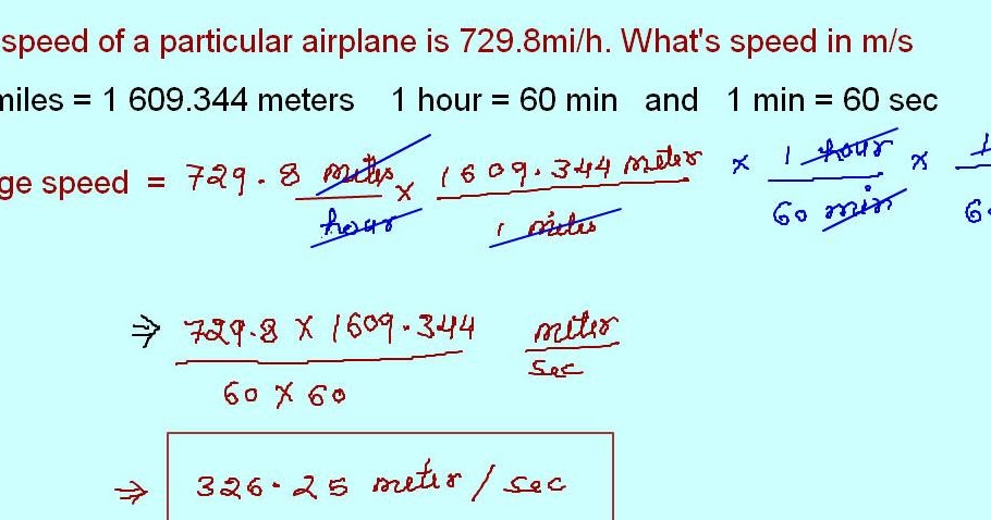 Online Mathematics and Chemistry Help: Average speed of a particular ...