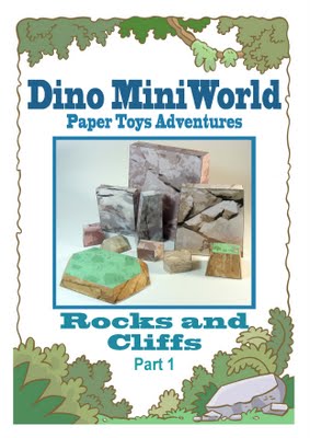 Dino MiniWorld Scenery Rocks & Cliffs Papercraft | Papercraft Paradise ...