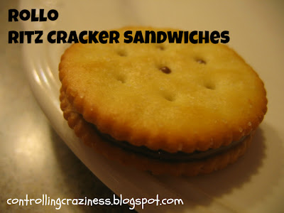 CONTROLLING Craziness: Rollo Ritz Cracker Sandwiches