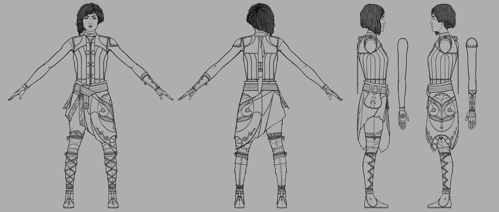 Game Character Model Sheet