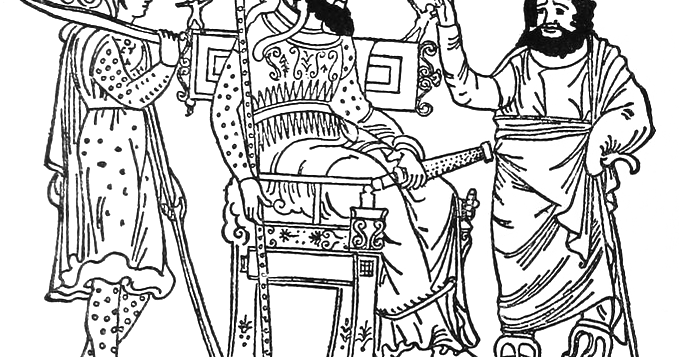 Xerxes the great king on his throne... | Color The Bible