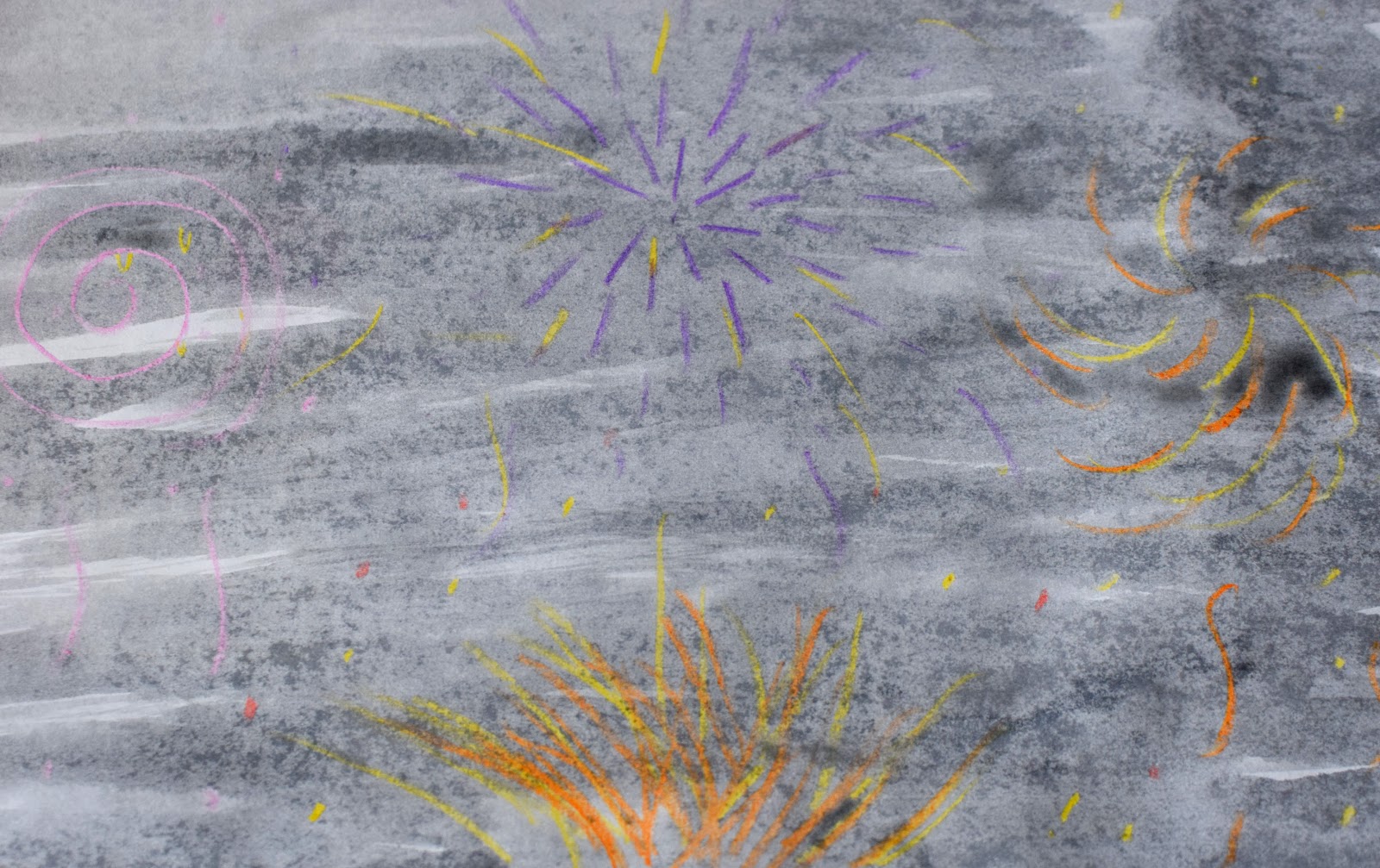 Bonfire Night Craft: Paint a Crayon Resist Firework Picture - Diary of ...