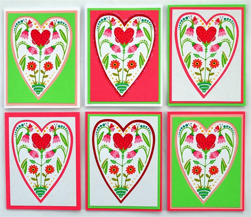 Capadia Designs: Heart Card with a Dozen Variations