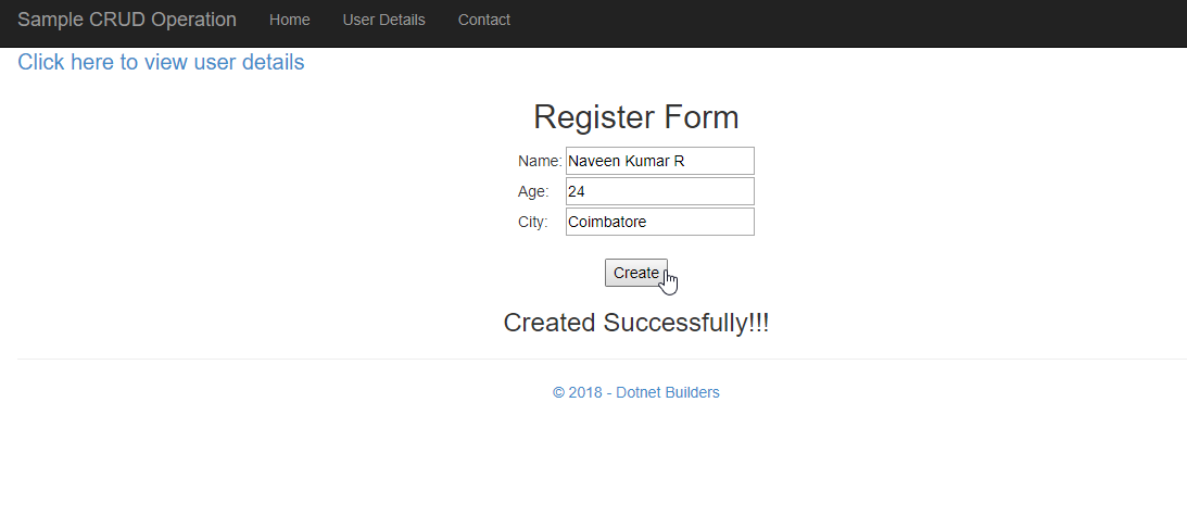 MVC CRUD Operation - With Example