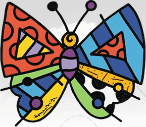 Borboleta Azul: Romero Britto