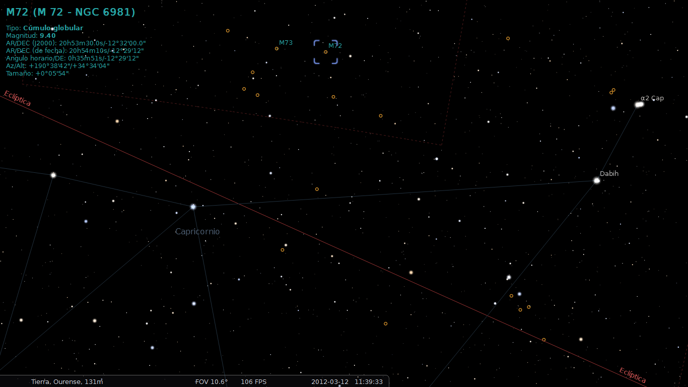 EL MIRON DEL CIELO: CATALOGO MESSIER, M 72