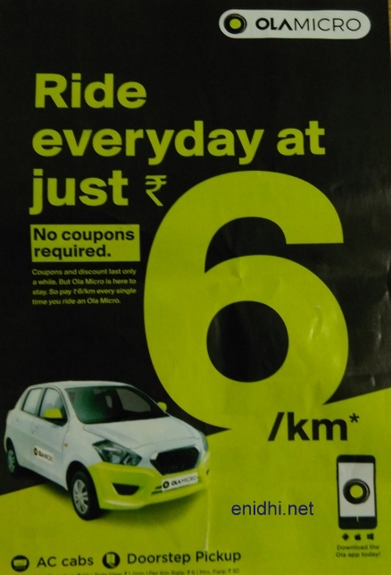 Fast Track Call Taxi vs Ola Cabs experience - eNidhi India Travel Blog