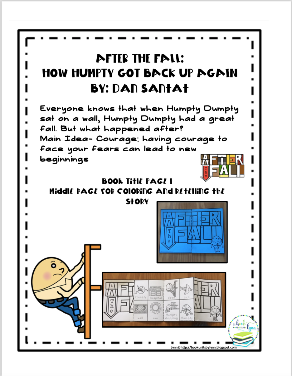 AFTER THE FALL BOOK CRAFT ~ Book Units by Lynn