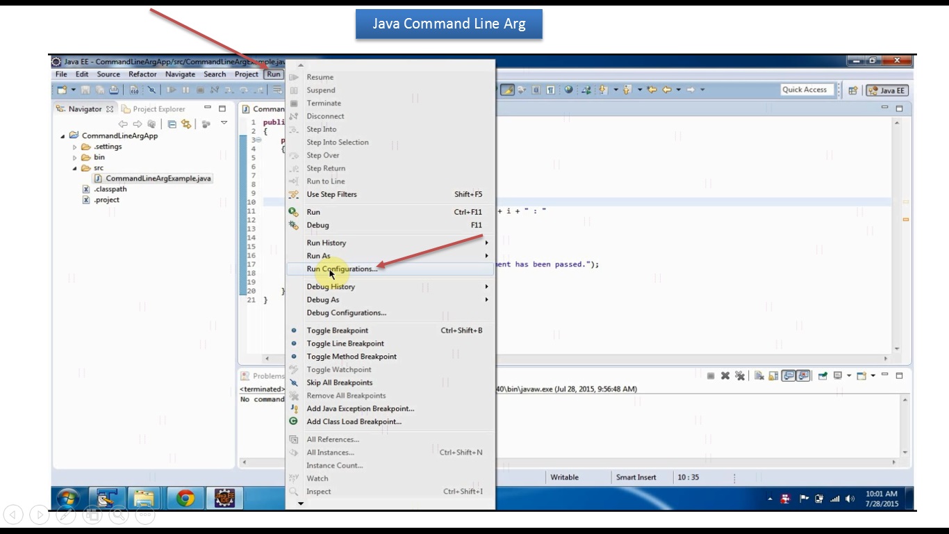 Java Ee Java Tutorial Command Line Argument