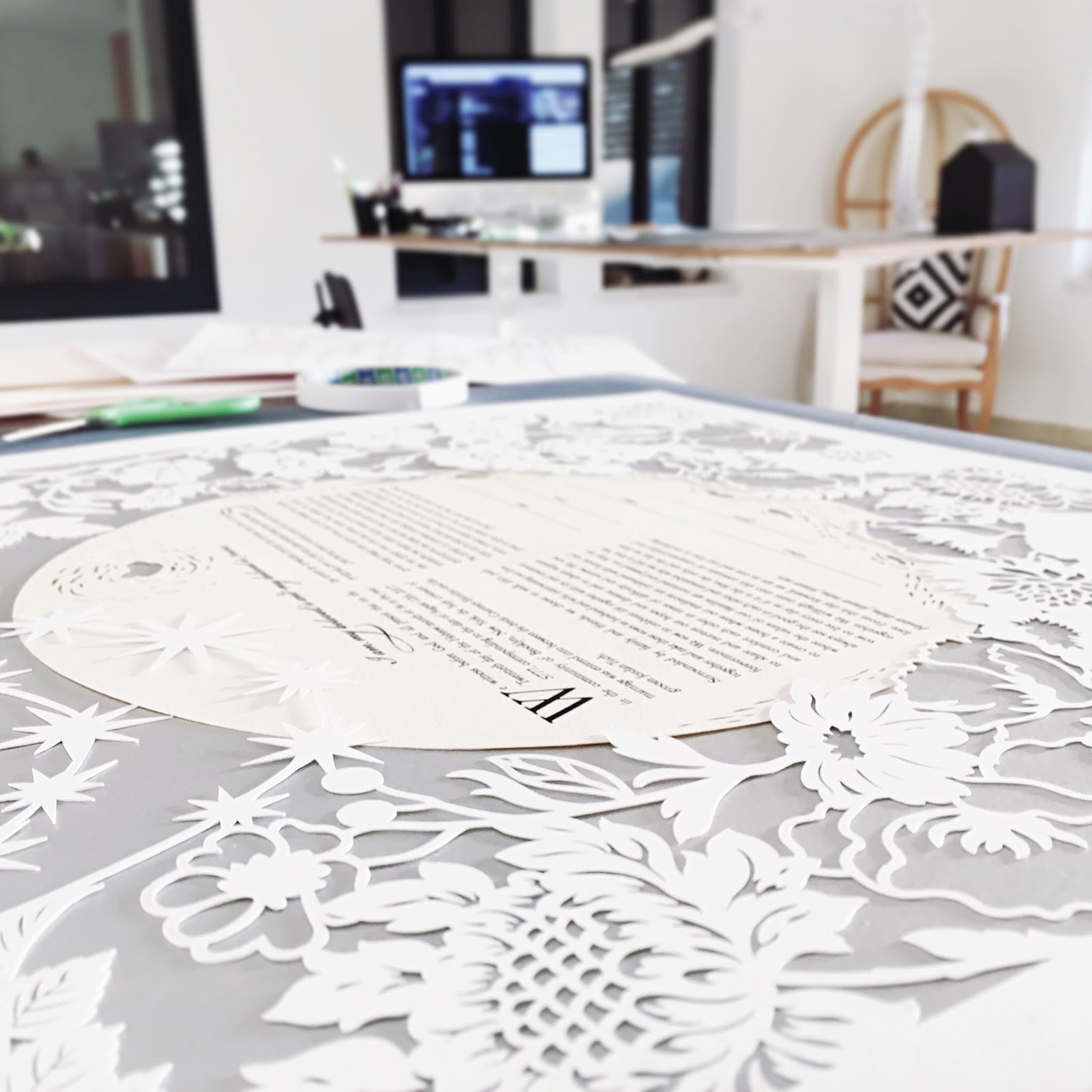 in the studio | what I do every day | Woodland Papercuts