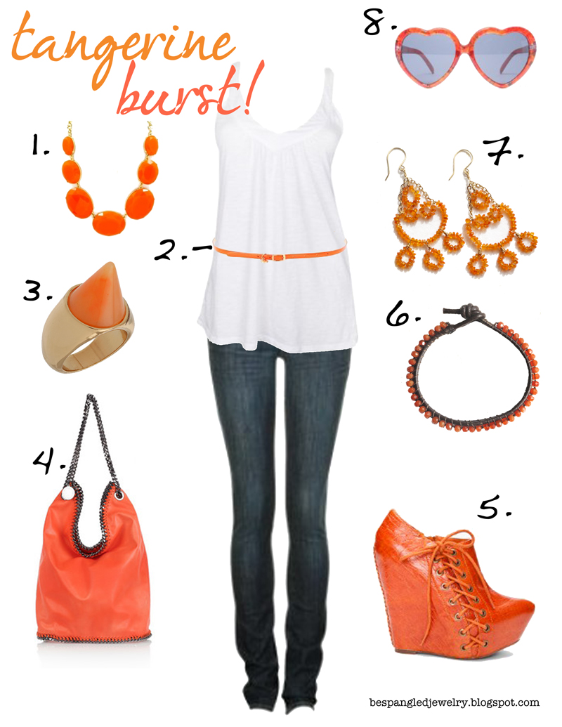 Bespangled Jewelry: Crushing on Orange part 1: Tangerine Burst ...