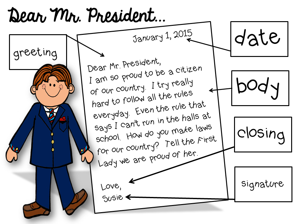 MRS. GROOMS' ROOM: Dear President...A Letter Writing Unit