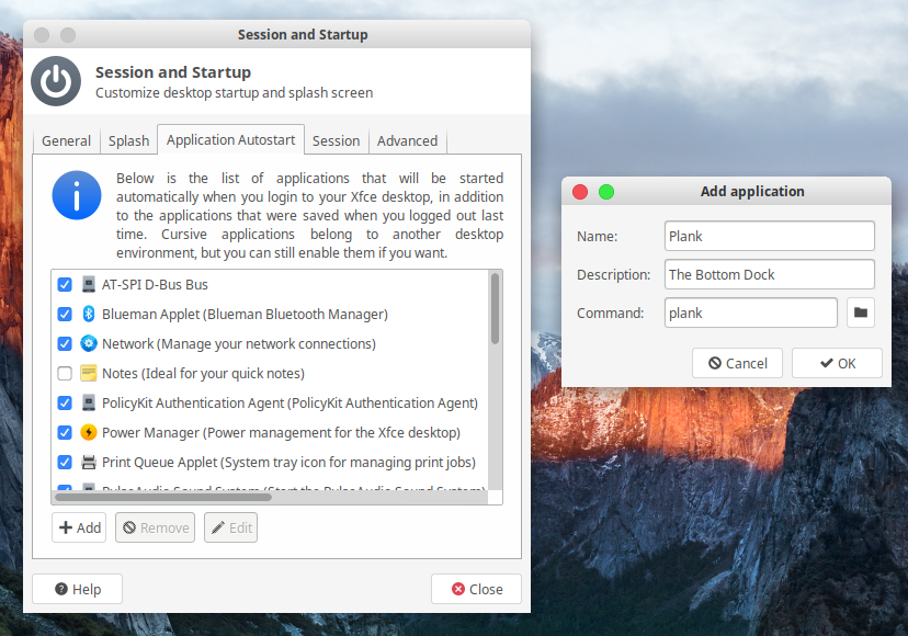 XFCE + Global Menu + Capitaine Theme Pack