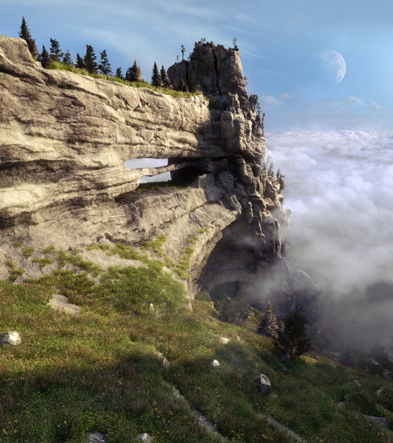 Hidden and little known places: The Tour Percée,Chartreuse Arch,French Alps