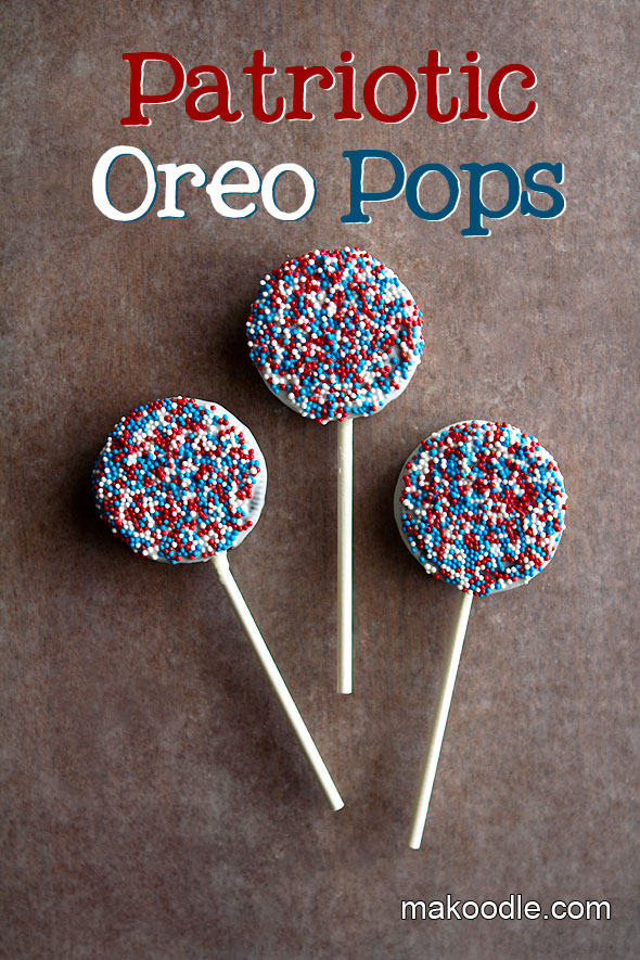 Creative Party Ideas by Cheryl: Red, White and Blue Oreo Pops