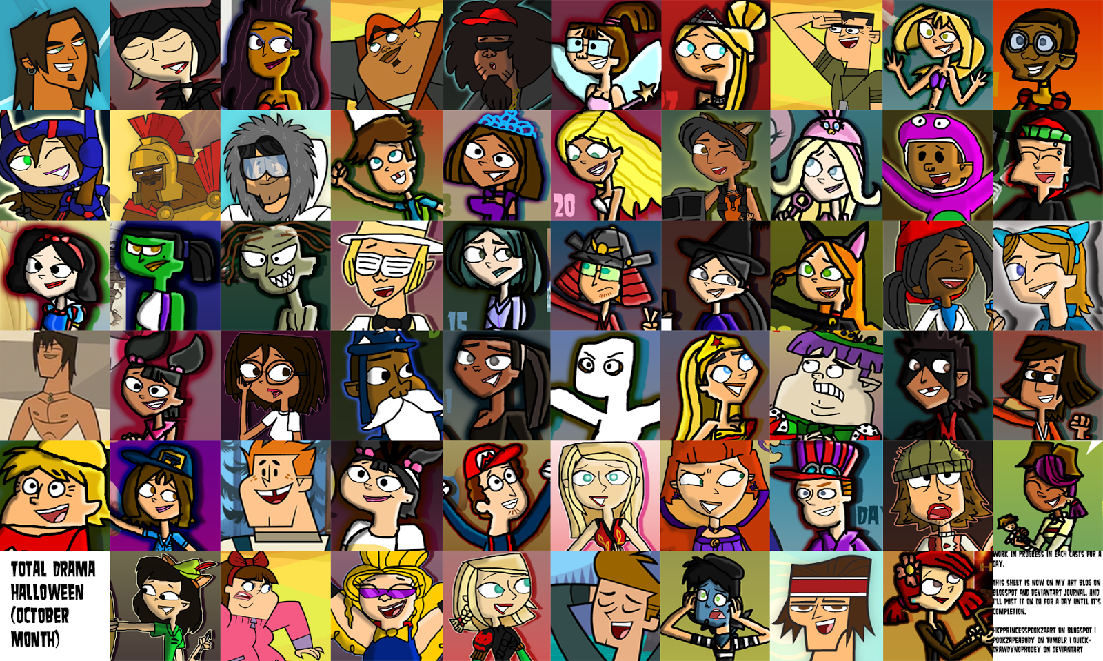 Royal Princess's Art Blog.: Total Drama Halloween News 22/10/14