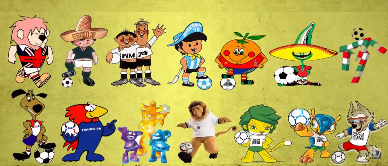 Blog de Geografia: Todas as mascotes da Copa do Mundo
