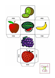 Greek4Kids: Fruit flashcards and dice