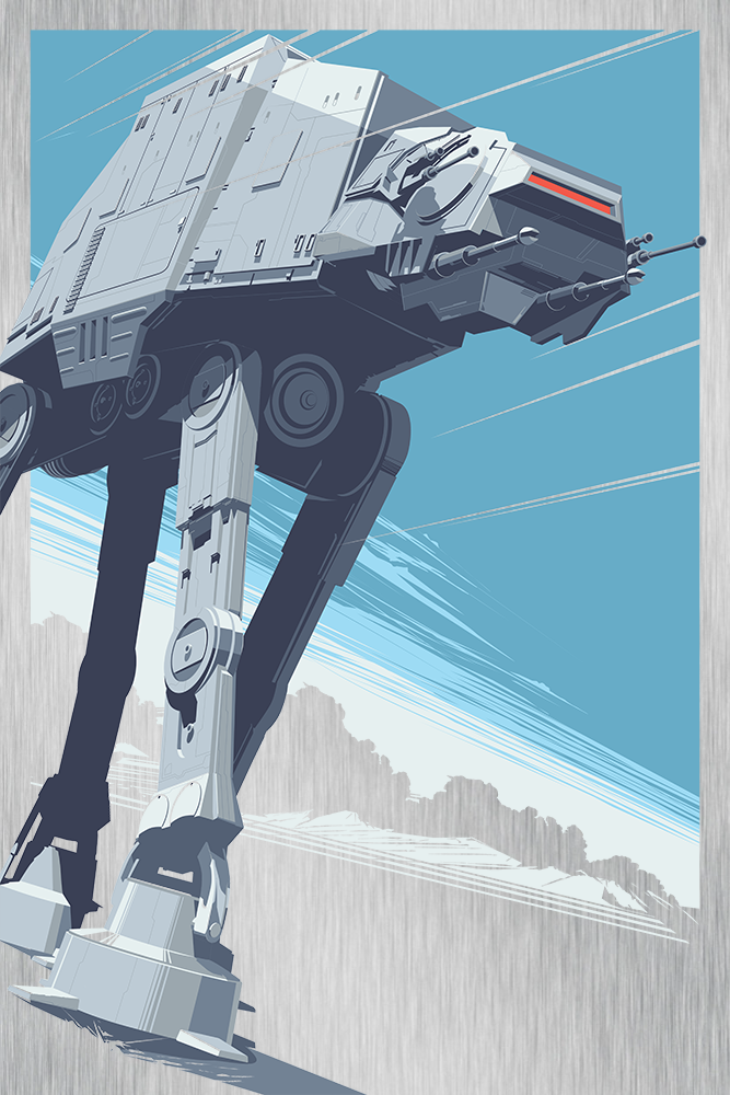INSIDE THE ROCK POSTER FRAME BLOG: Craig Drake AT-AT Prints From Hero ...