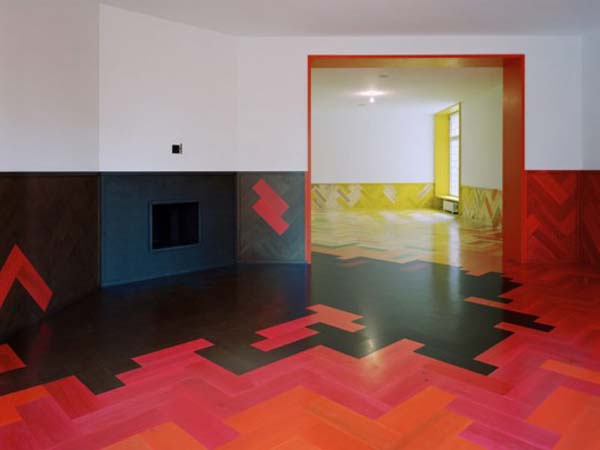 Suelo de Parquet de gran tamaño y colorido Inspirado por la Naturaleza.