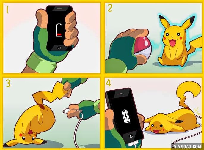 Pikachu Power Bank. ~ Joke All You Can