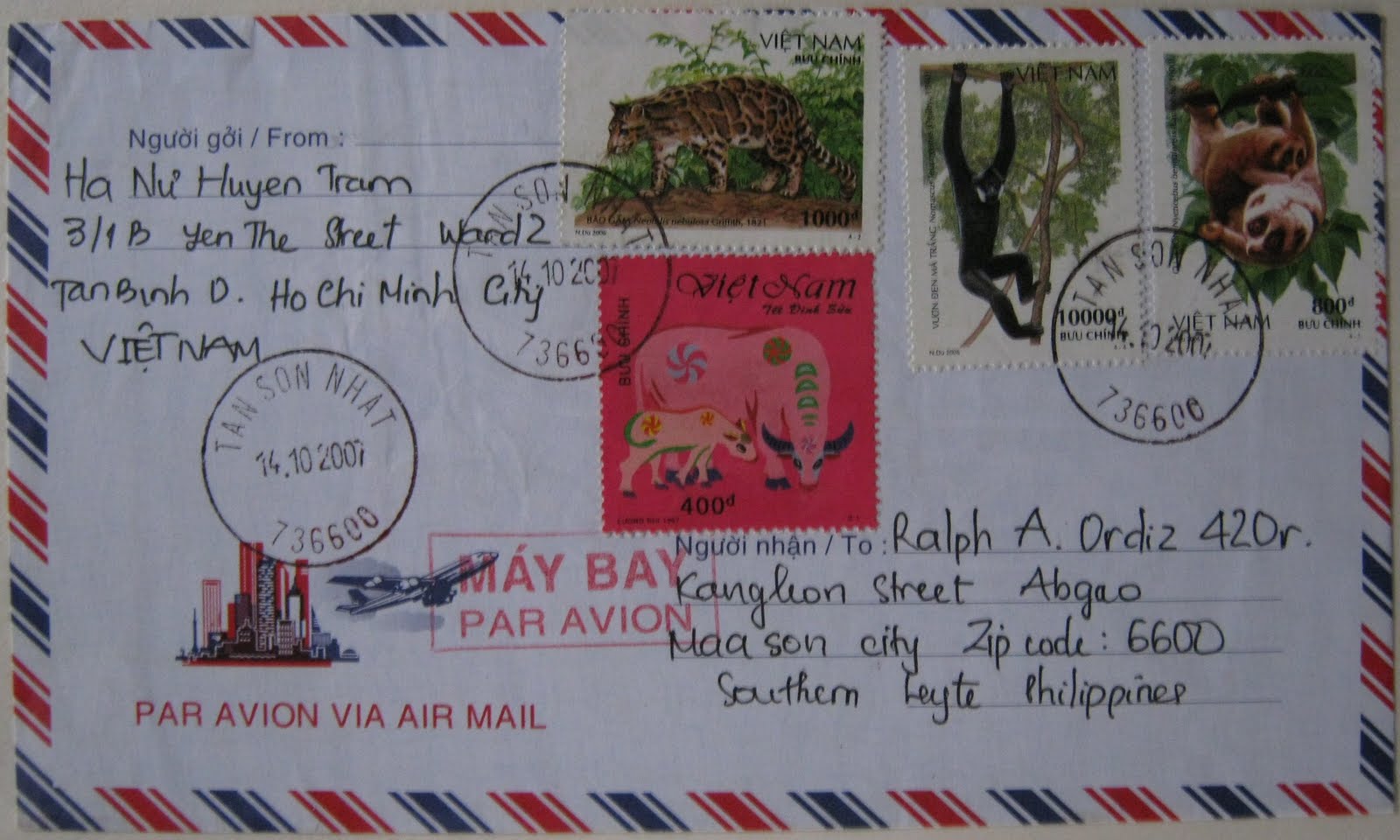 Covers, stamps, postcards, etc.............: Vietnam