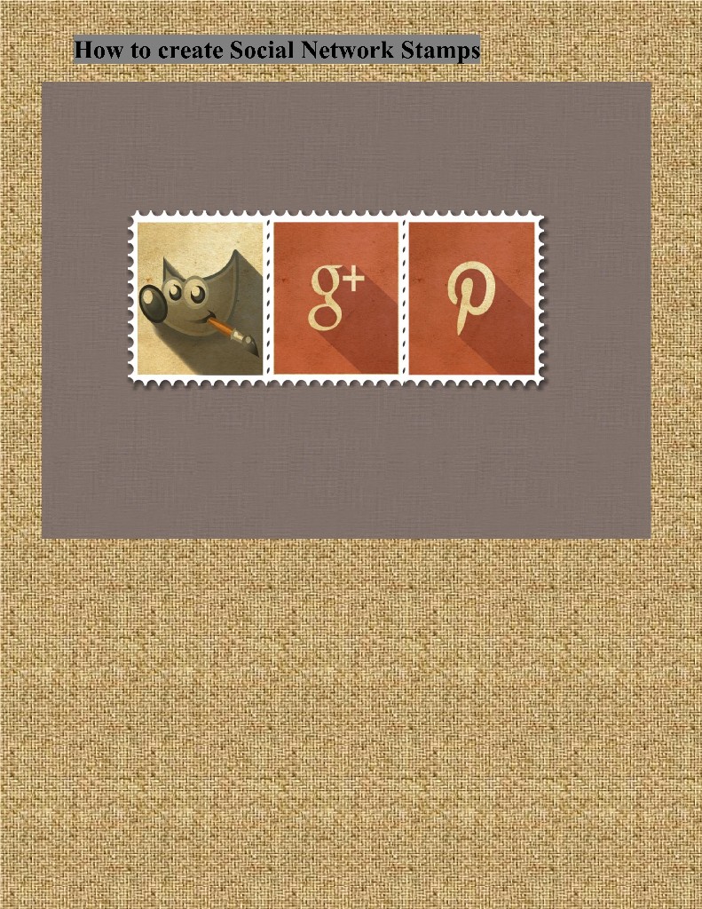 Gimp Nexux Tutoriales: How to create Social Network Stamps