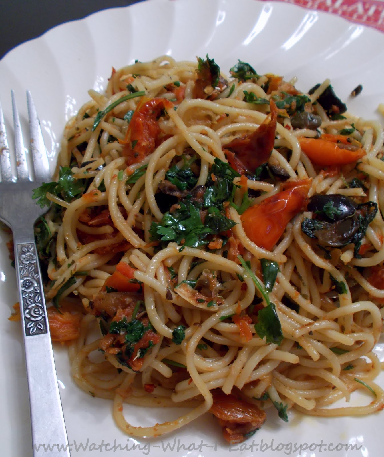 Watching What I Eat: Pasta Puttanesca ~ The Silver Palate Cookbook