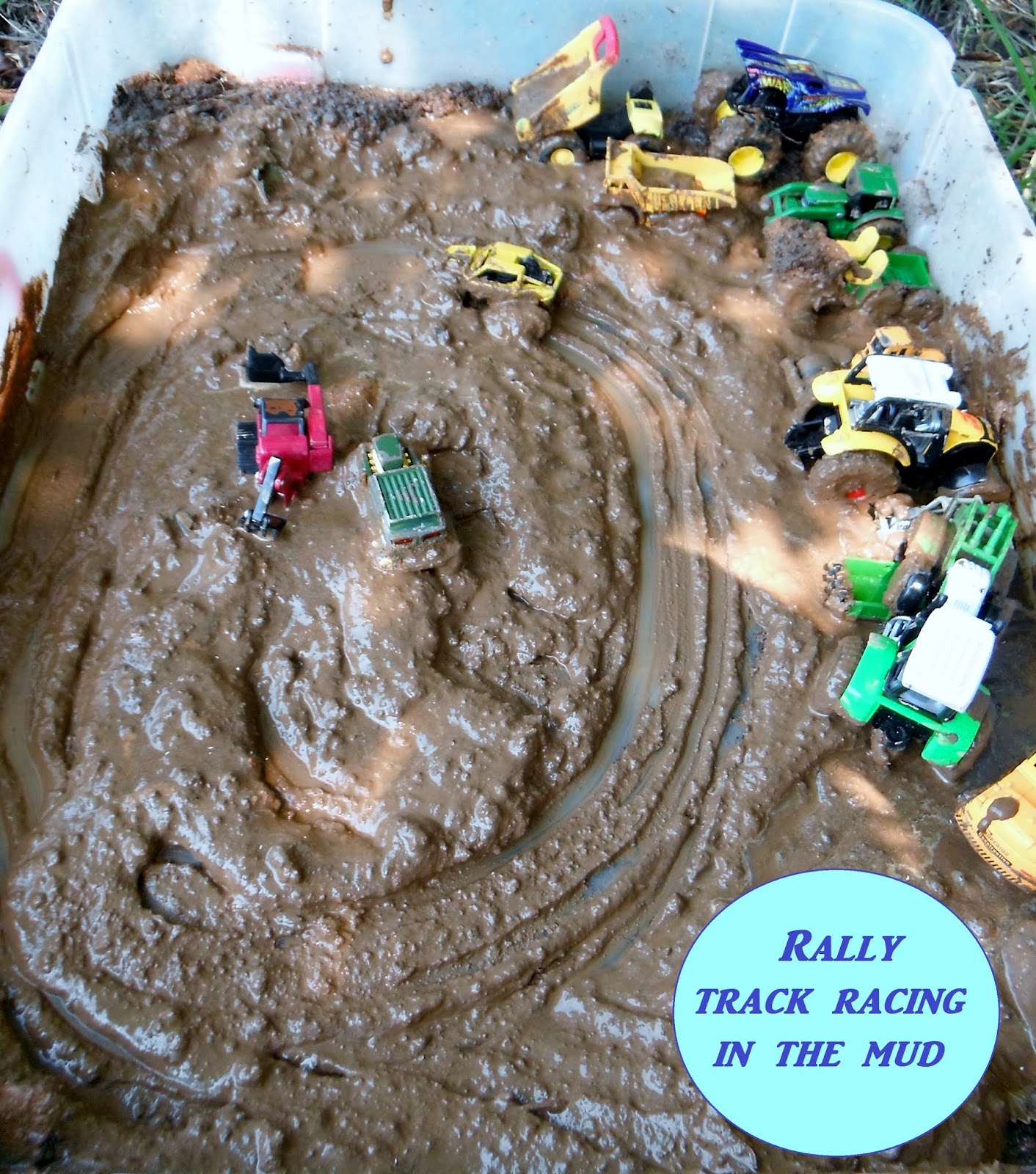 Adventures at home with Mum: Mud Rally Sensory Box